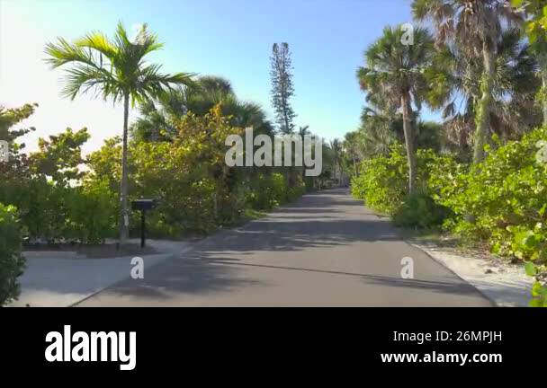 POV driving on Casey Key scenic road in sunny Florida Stock Video ...