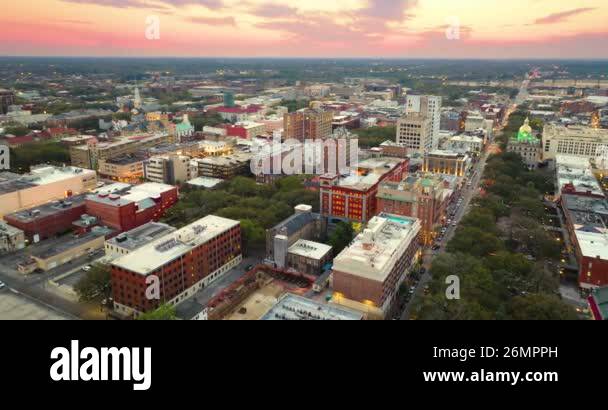 Savannah, Georgia. Historic American architecture of old historical ...