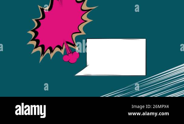 Cool cartoon background animation, comic book backdrop video. Retro ...