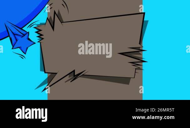 Cartoon background gray and blue animation, comic book backdrop video ...