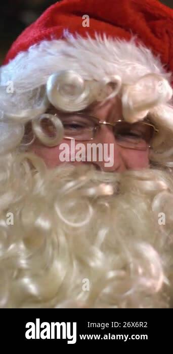 Santa Claus during shopping through internet with tablet PC .Close-up ...