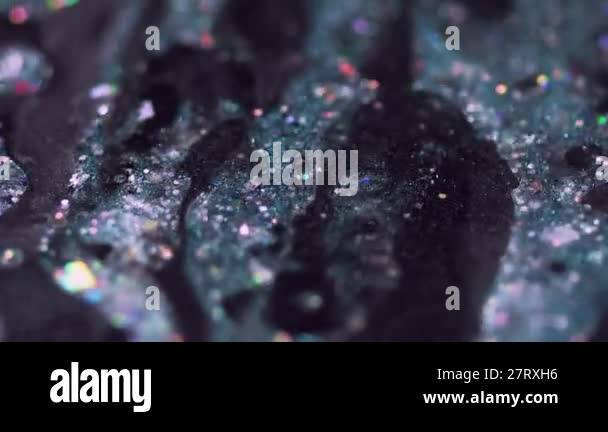 Sparkling gel texture. Shimmering paint. Blur blue black color ...