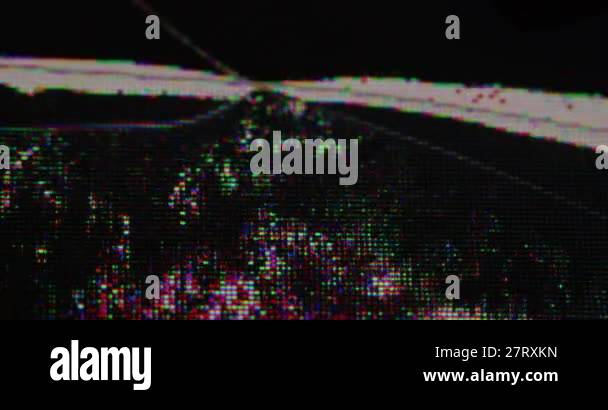 Glitch blur. Broken pixels. Black wet surface of damaged LCD screen ...