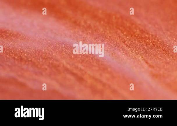 Flowing sparkling mix. Marble paint. Defocused red white color shiny ...
