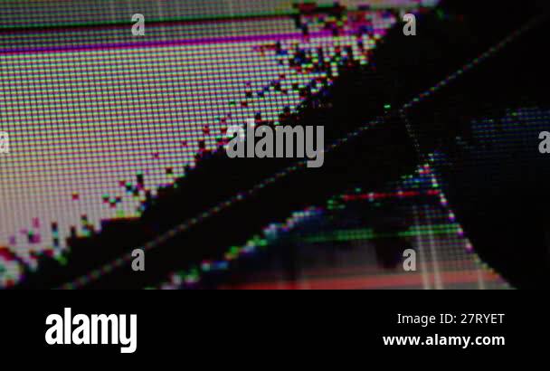 VHS noise. Monitor overlay. Shattered digital screen with glitch ...