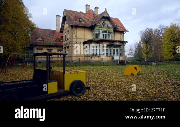 Haunted House. 100 Year Old German Style Building. Playground In The ...