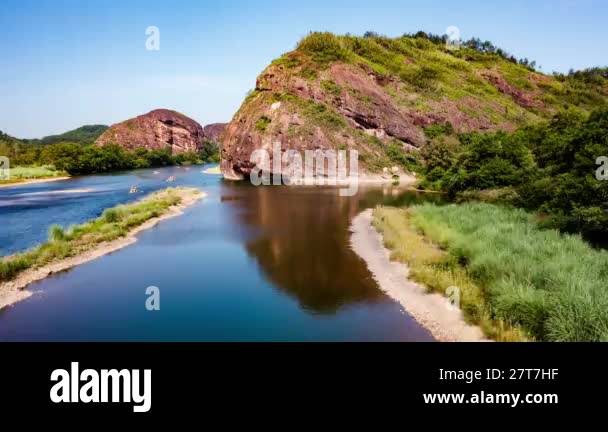 Aerial view of Longhu Mountain in Jiangxi Stock Video Footage - Alamy