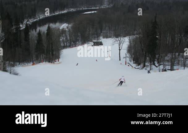 Very Simple Ski Hill in the Forest by the River with a Working Lift ...