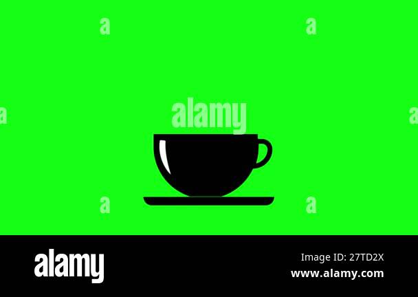 smoky coffee cup icon animated icon smoky coffee and tea cup green ...