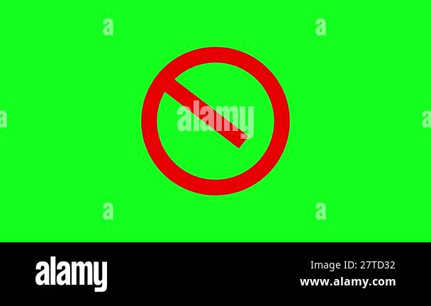 prohibited icon green screen animated icon prohibited circle sign in ...