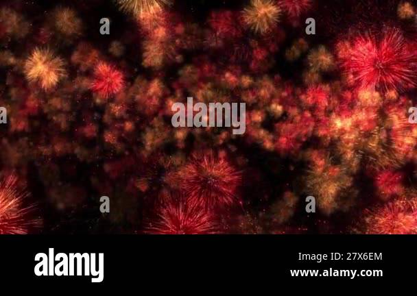 Abstract seamless loop many spark fireworks particles animation effect ...