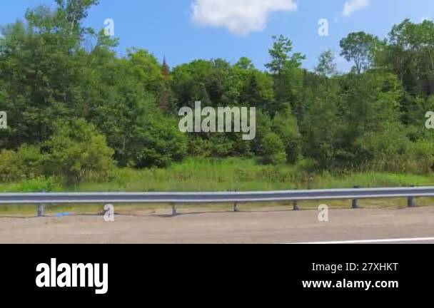 Point of view, left side car view. Driver window side driving view, POV ...
