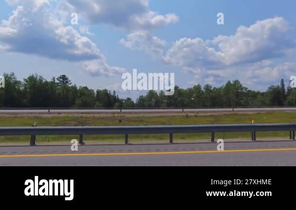 Point of view, left side car view. Driver window side driving view, POV ...