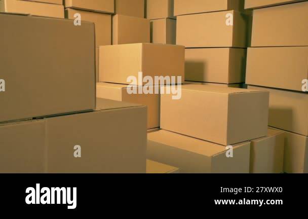 Retail Generic Product In Boxes For Shipping Stock Video Footage - Alamy