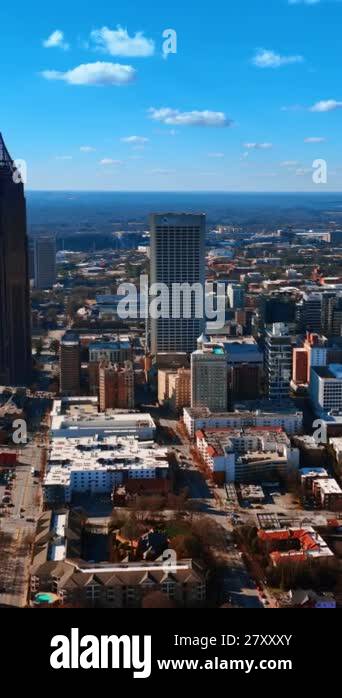 Two high-rise buildings standing out in the scenery of Atlanta, Georgia ...