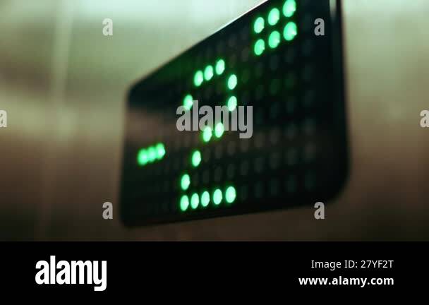 Close up of elevator floor indicator Stock Video Footage - Alamy