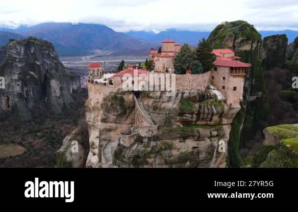 Meteora is located in central Greece. The monasteries are located on ...