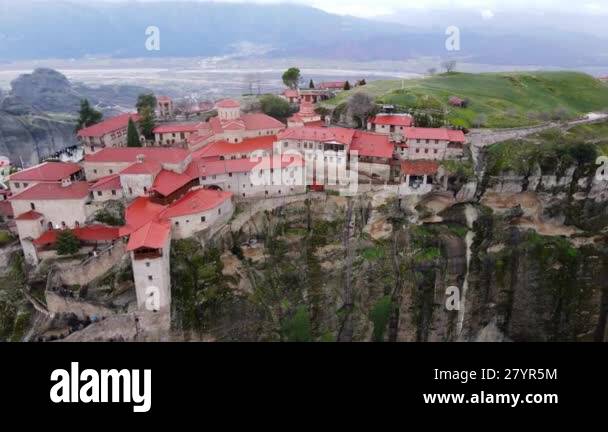 Meteora is located in central Greece. The monasteries are located on ...