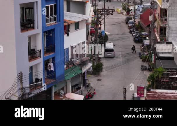 Phuket Thailand. 01.02.2025 An aerial view captures a busy Phuket ...