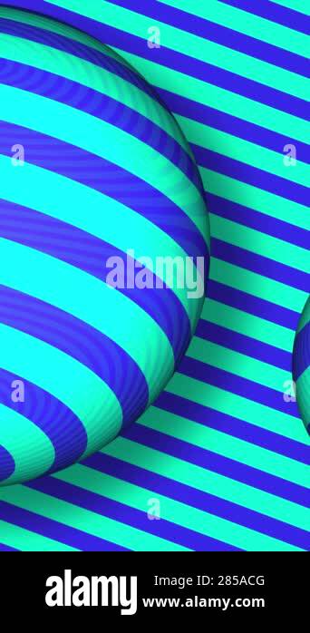 3d line illusion loop design. Geometric blue and turquoise stripped ...