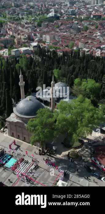 Aerial urban city view, touristic settlement of the historical city of ...