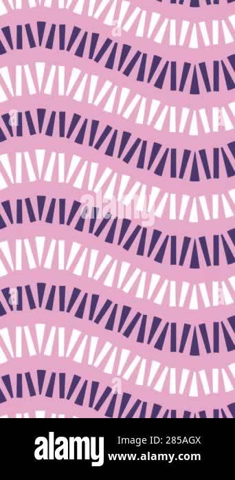 Continuous strips background 3D animation seamless loop, moving waves ...