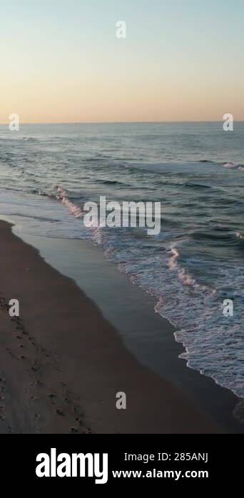 Beach and Sea, beach and sea sunset drone view. High quality footage ...