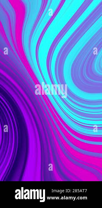 Neon wavy line loop background. Pink navy blue cyan color animated ...