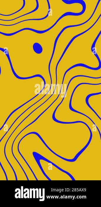 Curved seamless abstract loop background. Curved lines with navy color ...