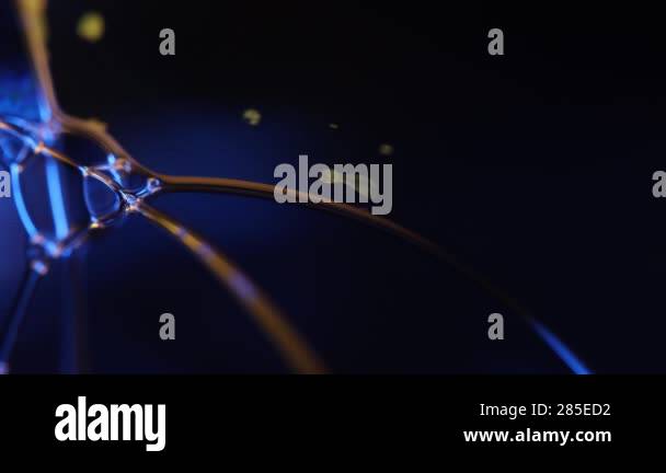 Green and blue liquid surface, liquid cells, liquid reflection ...