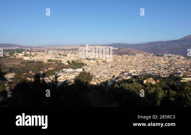 View of the old town of Fez (Fes), Fes el Bali and Fes el Jdid, Morocco ...