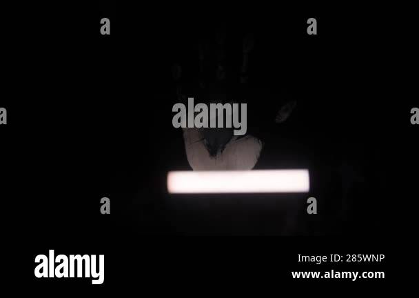 Computer technology and cyberspace security. White light neon access ...