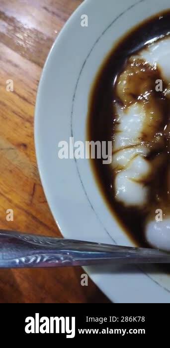 The name Bubur Sumsum (Marrow Porridge) is made from flour mixed with ...