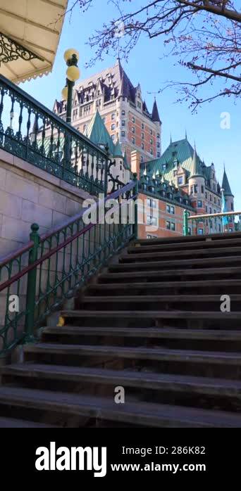 Famous Chateau Frontenac in Quebec historic center located on Dufferin ...