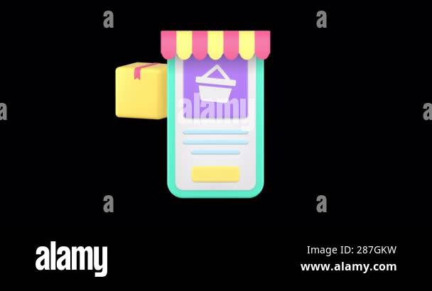 Online shopping delivery marketplace smartphone application banner copy ...