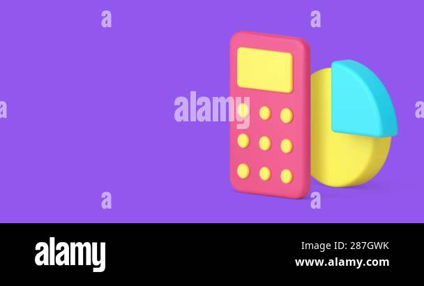 Business accounting data analyzing calculation banner copy space 3d ...