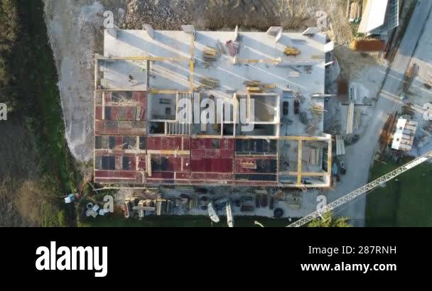 The process of building a modern hospital, footage of a hospital under ...
