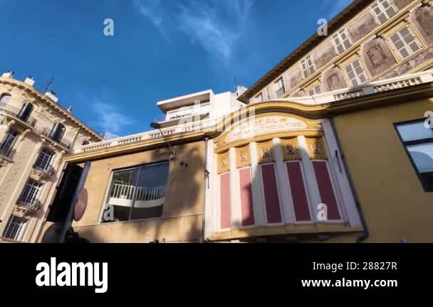 NICE, FRANCE - JANUARY 30, 2024: Panoramic view of The Center city of ...