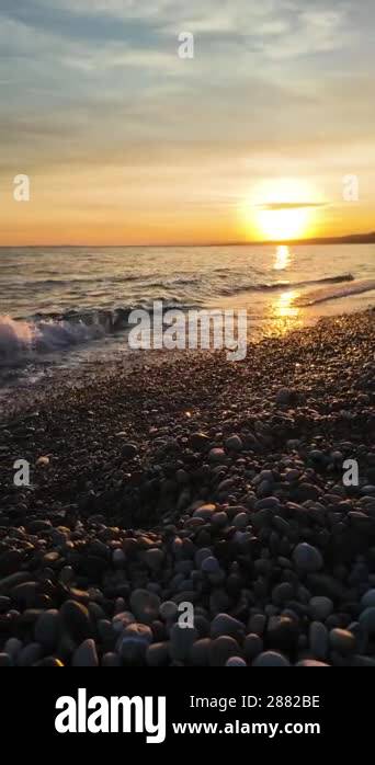 Panorama of The beach of city of Nice, Provence Alpes-Cote d'Azur ...