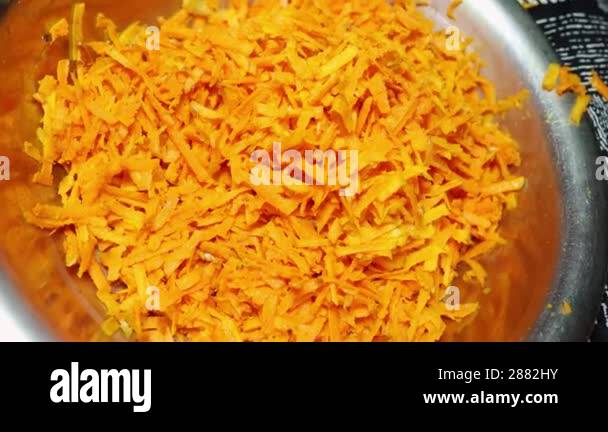 Freshly Grated Turmeric for cooking Close-Up Studio shot Stock Video ...