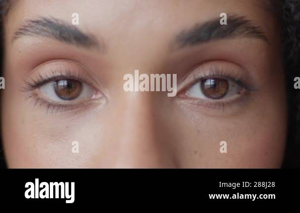 Woman Eyes Open in Slow Motion Extreme Close Up, High quality 4k ...