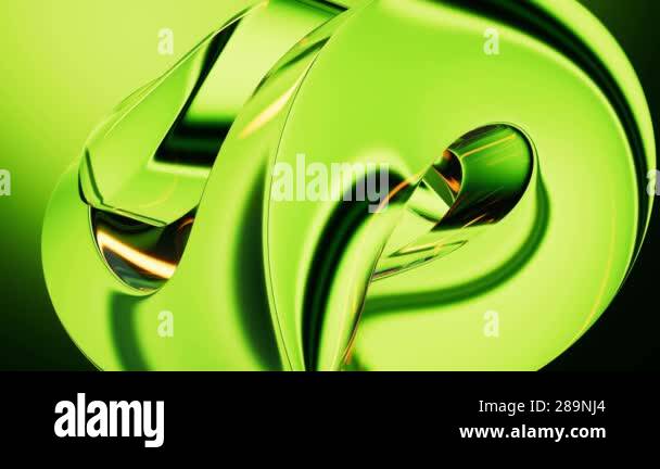 Abstract green gradient glass background with smooth transitions of ...