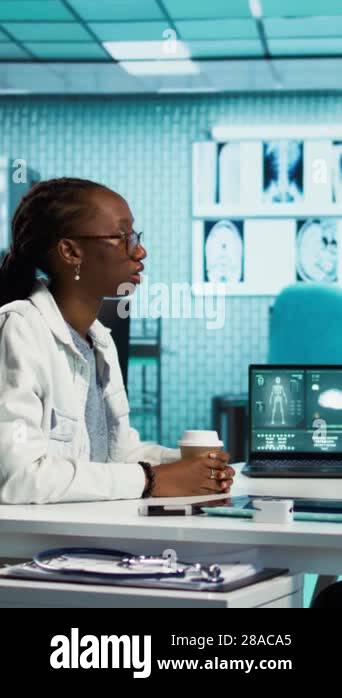 Vertical video Doctor providing expert advice on health care wellness ...