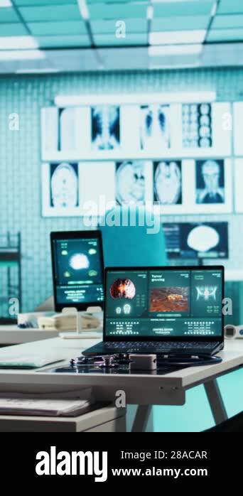 Vertical video Professional cabinet at the medical facility used for ...