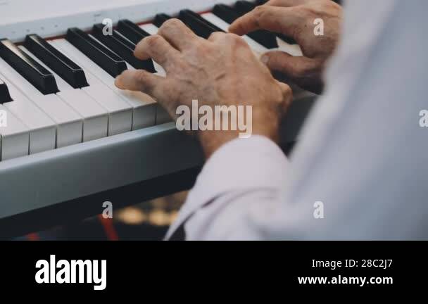 musician man hands piano playing music, musician concept Stock Video ...