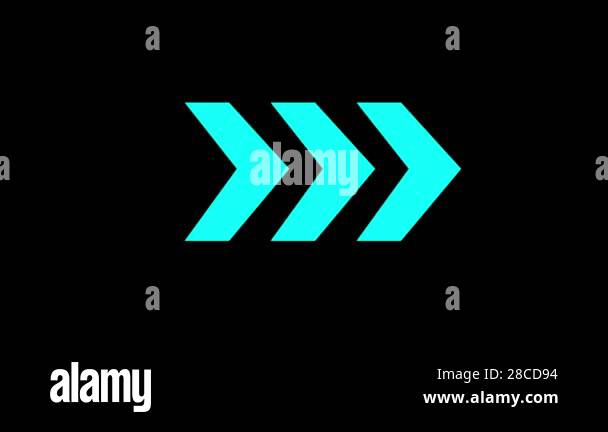 right arrow animation. arrow signal animation Stock Video Footage - Alamy