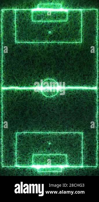 field soccer green neon lines animation football strategy vertical ...