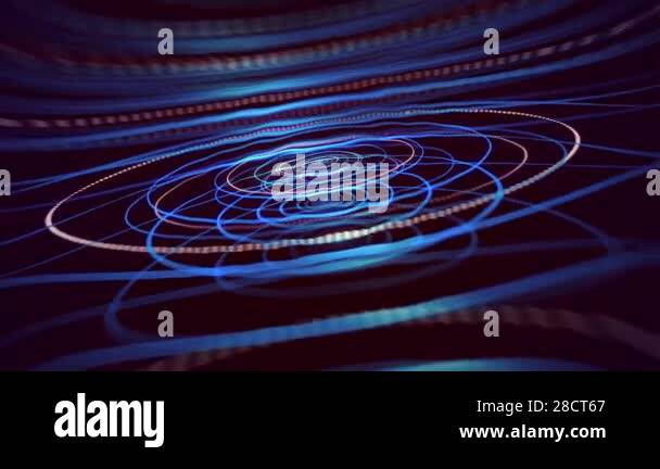 Graphic animated visualization of sound wave vibration. Illusion with ...