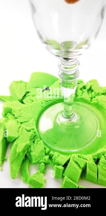 Very Satisfying and Relaxing Kinetic Sand ASMR video. Cutting anti ...