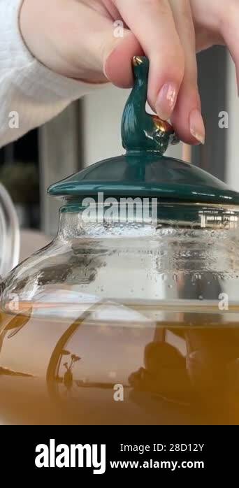 Creative animation made of tea varieties and spices, on the white ...